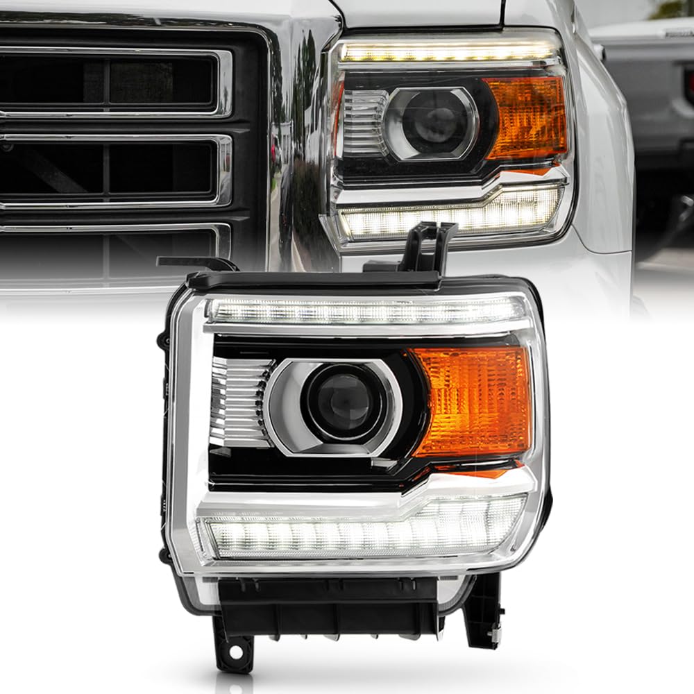 Snapklik.com : For 2014-018 GMC Sierra 1500 Factory Halogen w/LED DRL ...