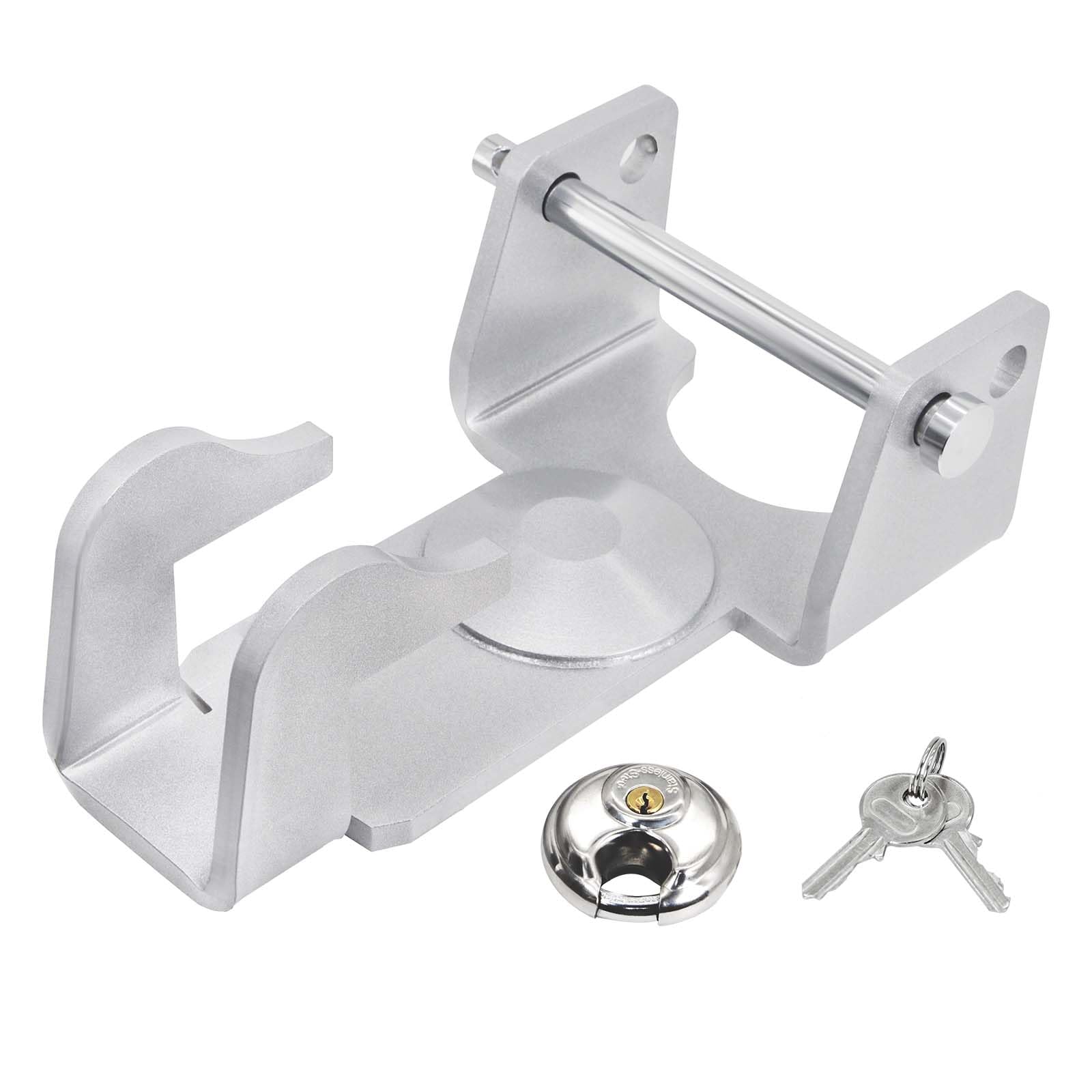 Amazon.com: Zhenx Gooseneck Trailer Lock with Key Lock (Silver), 2-5/16 ...