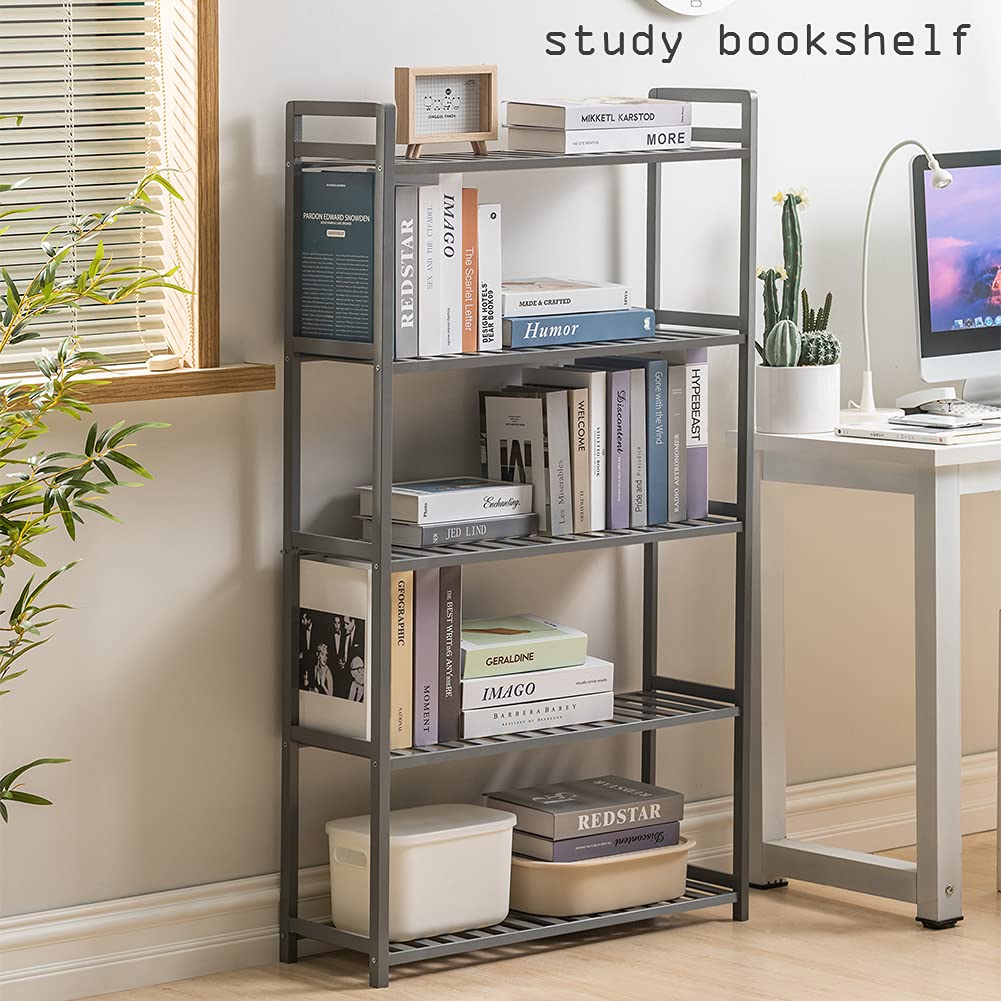 IOTXY Adjustable Multifunctional Shelving Unit - Small 4-Tier Bamboo ...