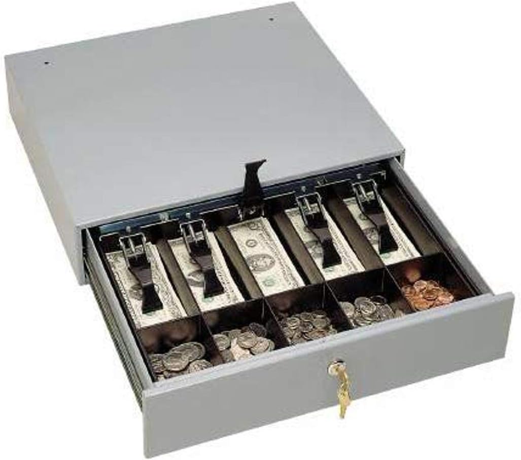 Amazon.com : MMF Industries STEELMASTER 18-Inch Cash Drawer | Easy ...