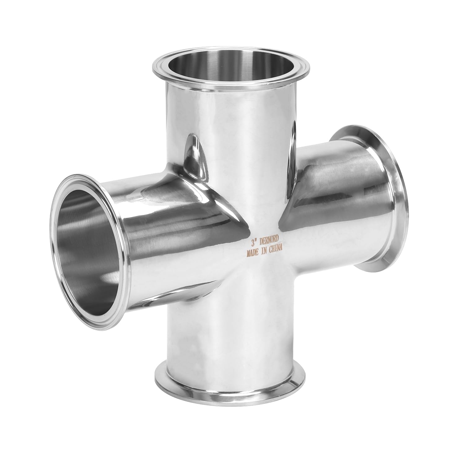 Snapklik.com : DERNORD 4 Way Cross Clamp Fits 3" Tri-clamp Sanitary ...