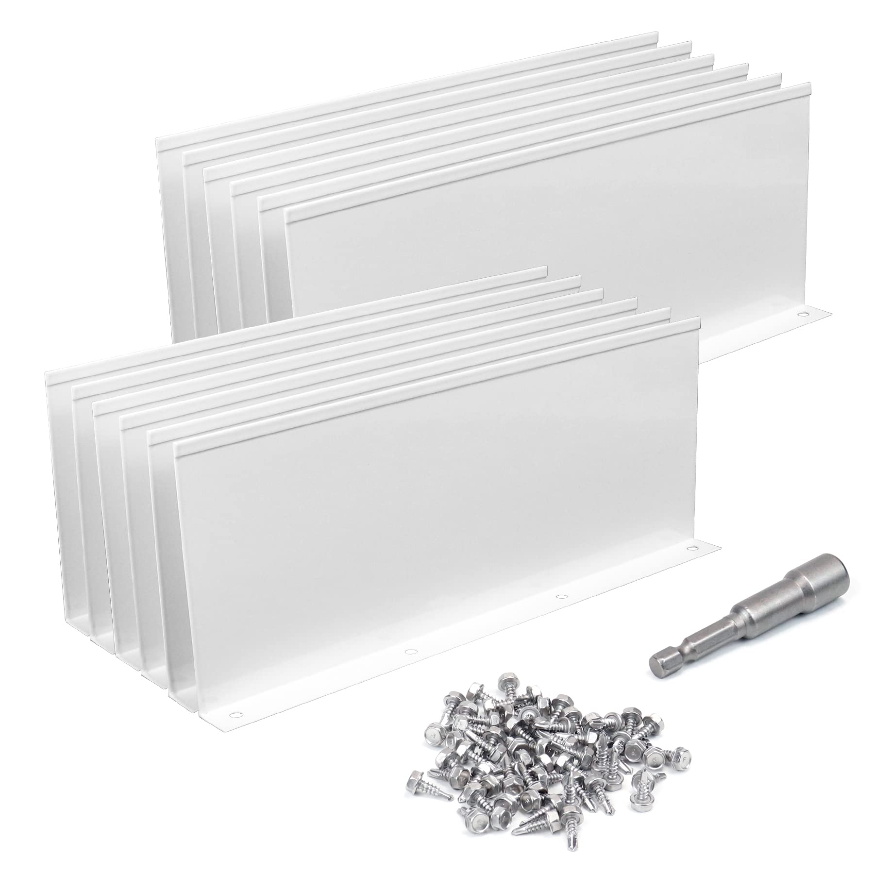 Powrocket 12 Pack Aluminum Gutter Valley Splash Guard,Keep Water from ...