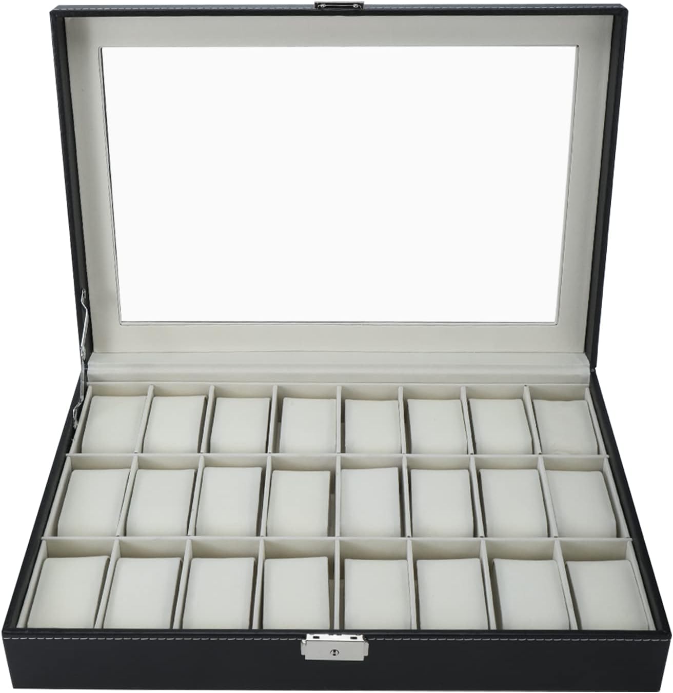 Amazon.com: Xeternity-Made 24 Slot PU Leather Watch Box/Watch Case ...