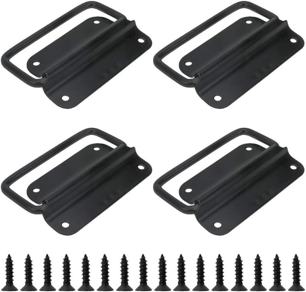 Geesatis 4 Pcs Stainless Steel Tool Box Pull Handles, Black Surface ...