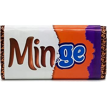 Minge Chocolate Bar with Novelty Joke Wrapper - Funny Rude Gift ...