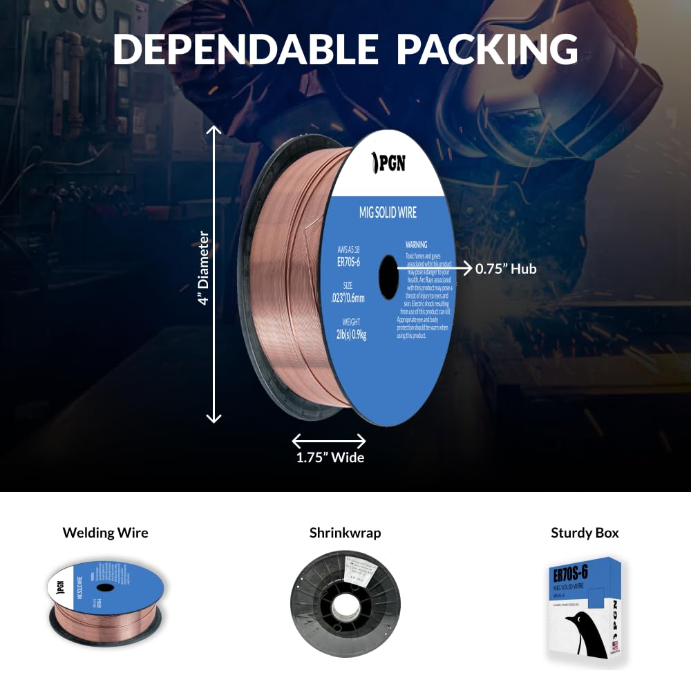 Snapklik.com : PGN Solid MIG Welding Wire - ER70S-6 .023 Inch - 2 Pound ...