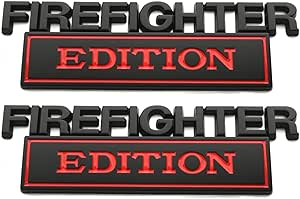 Amazon.com: 2pcs Big Size Firefighter Edition Emblem, Firefighter ...