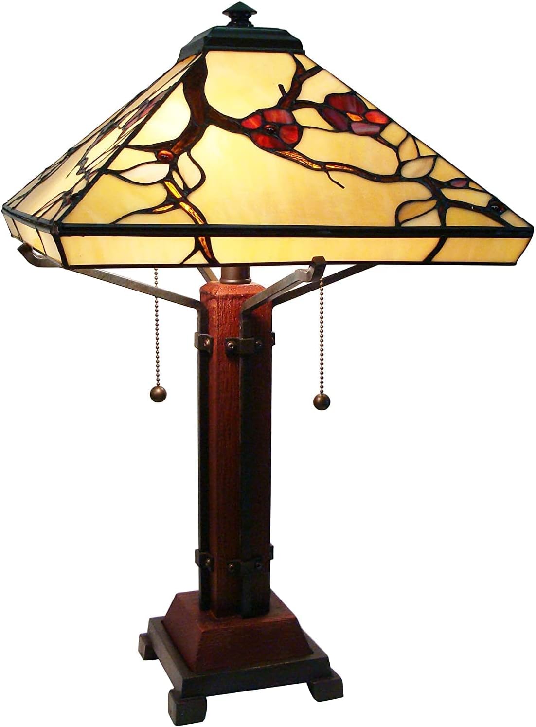 Amazon.com: Fine Art Lighting Mission Style Tiffany Table Lamp M1698N ...