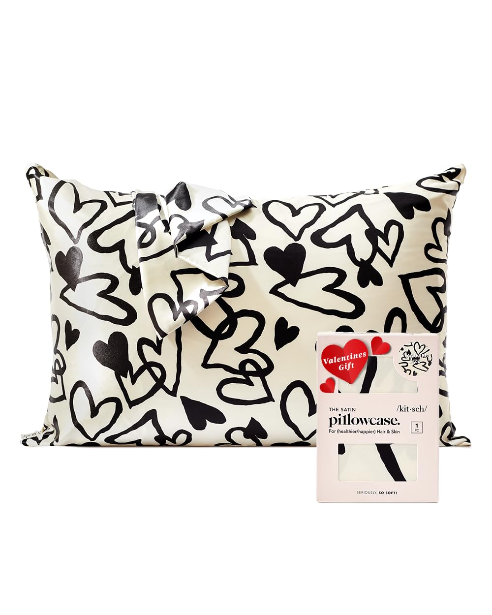 Amazon.com: Kitsch Satin Pillowcase with Zipper for Hair & Skin, Softer ...