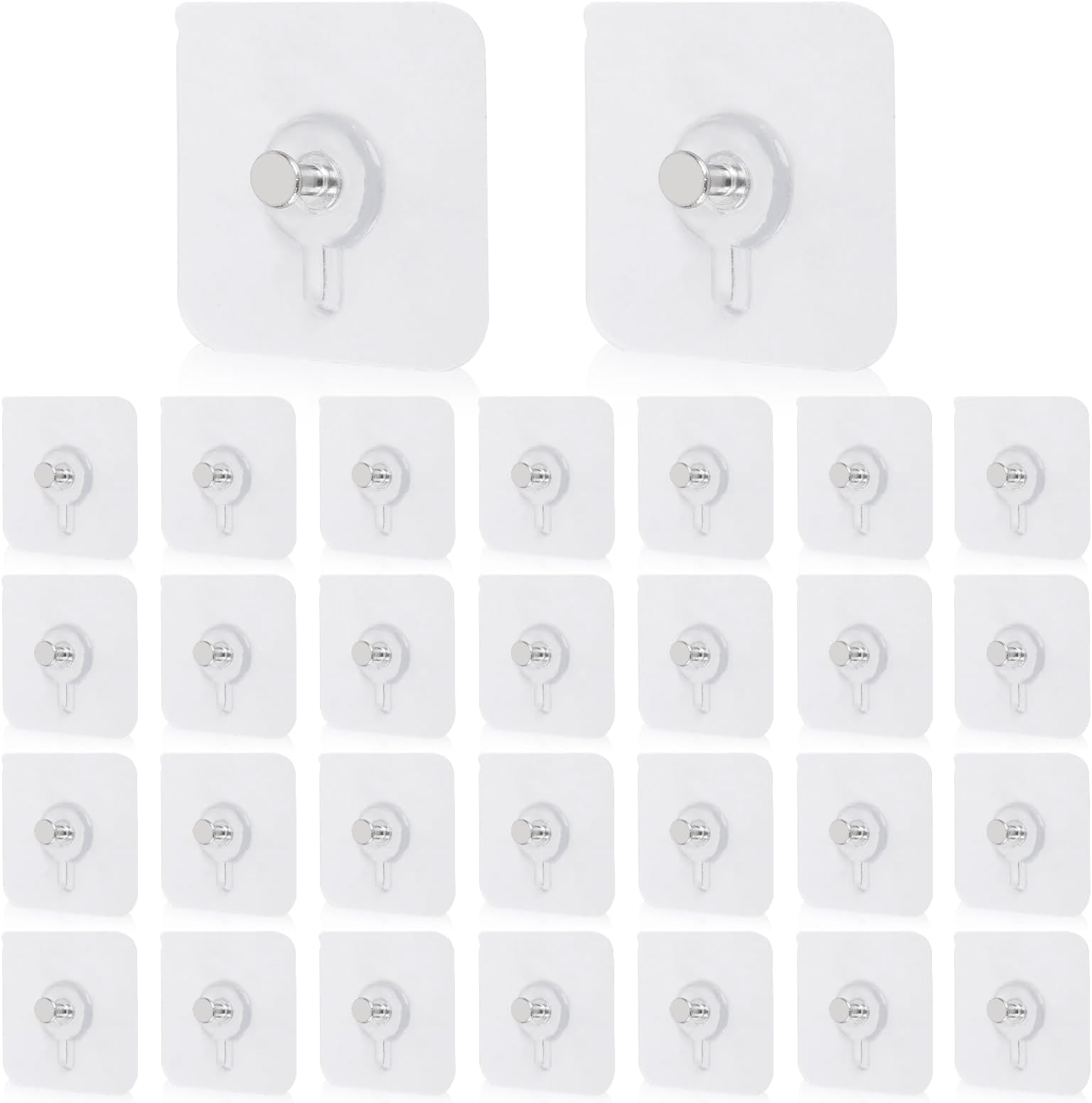 Amazon.com: 24pcs Adhesive Wall Mount Screw Hooks - Wall Hangers ...