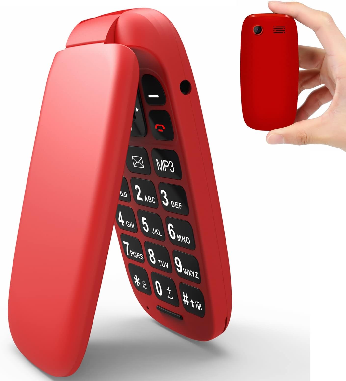 uleway GSM Seniorenhandy Klapphandy ohne Vertrag, vodafone, Großtasten Mobiltelefon Einfach und ...