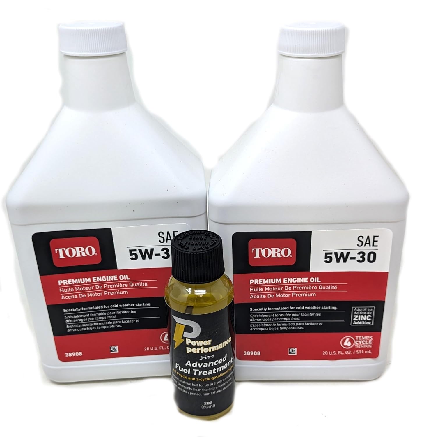 Amazon.com: Toro Pack of 2 38908 SAE 5W-30 Premium Engine Oil 20oz ...