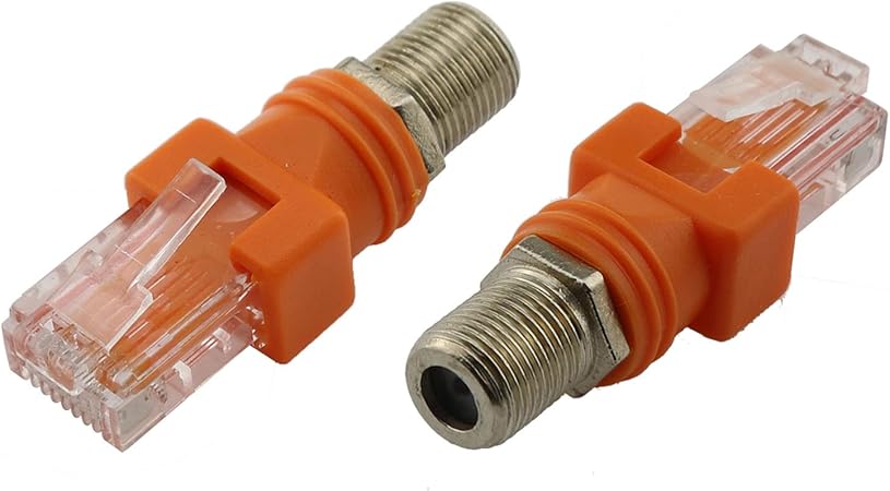 Amazon.com: MEETOOT RF to RJ45 Converter 2pcs Coaxial to Ethernet ...