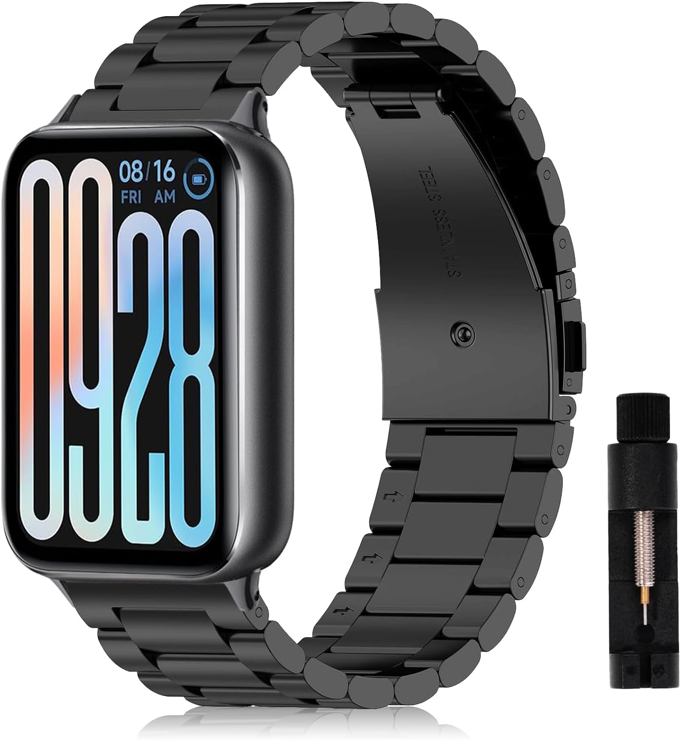 Amazon.co.jp: [AiMaoo] バンド Xiaomi Smart Band 9 Pro 対応 交換バンド 金属ベルト サイズ調整 ...