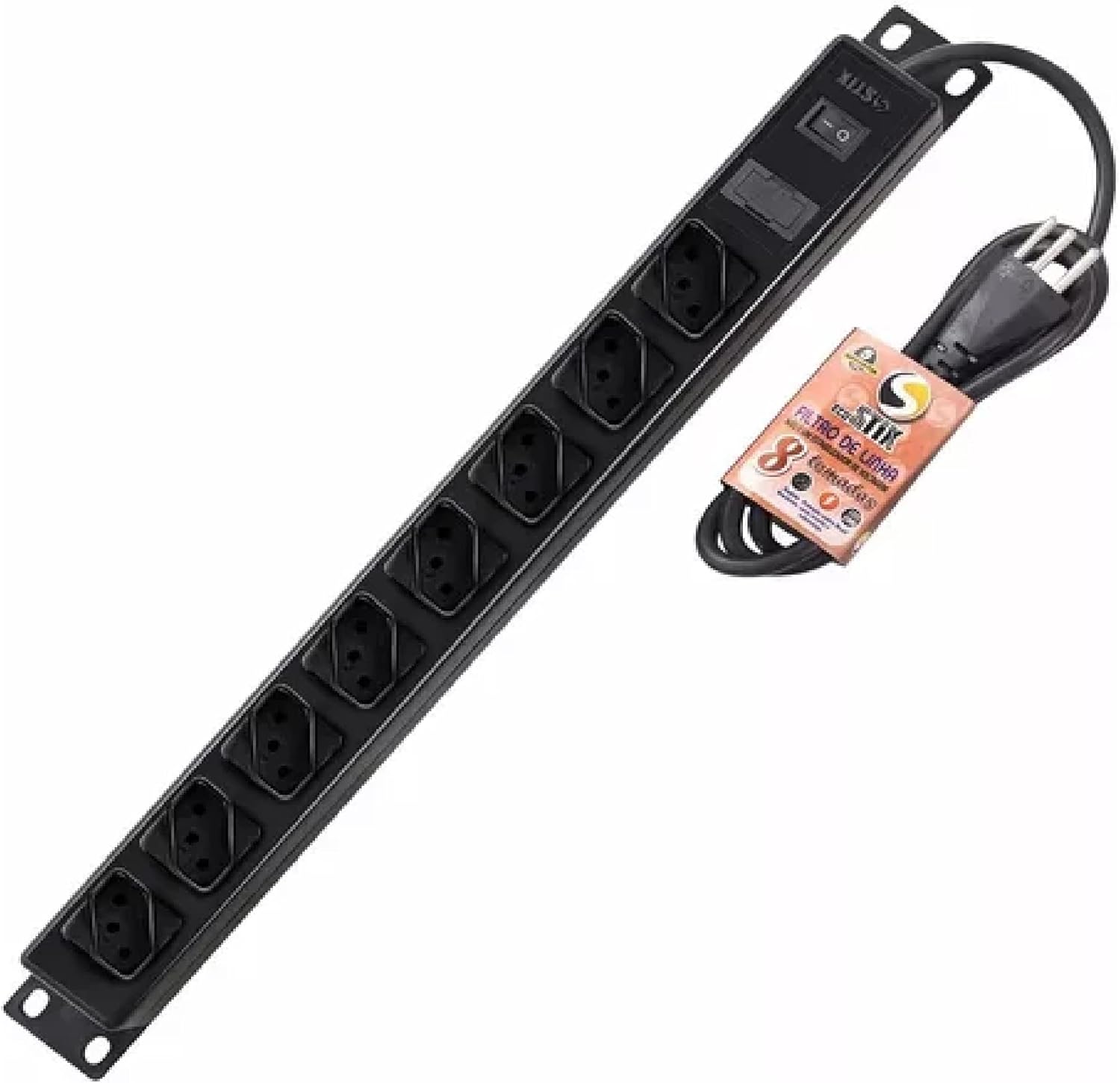 Filtro de linha 8 tomadas 127/220V Premium preto | Amazon.com.br