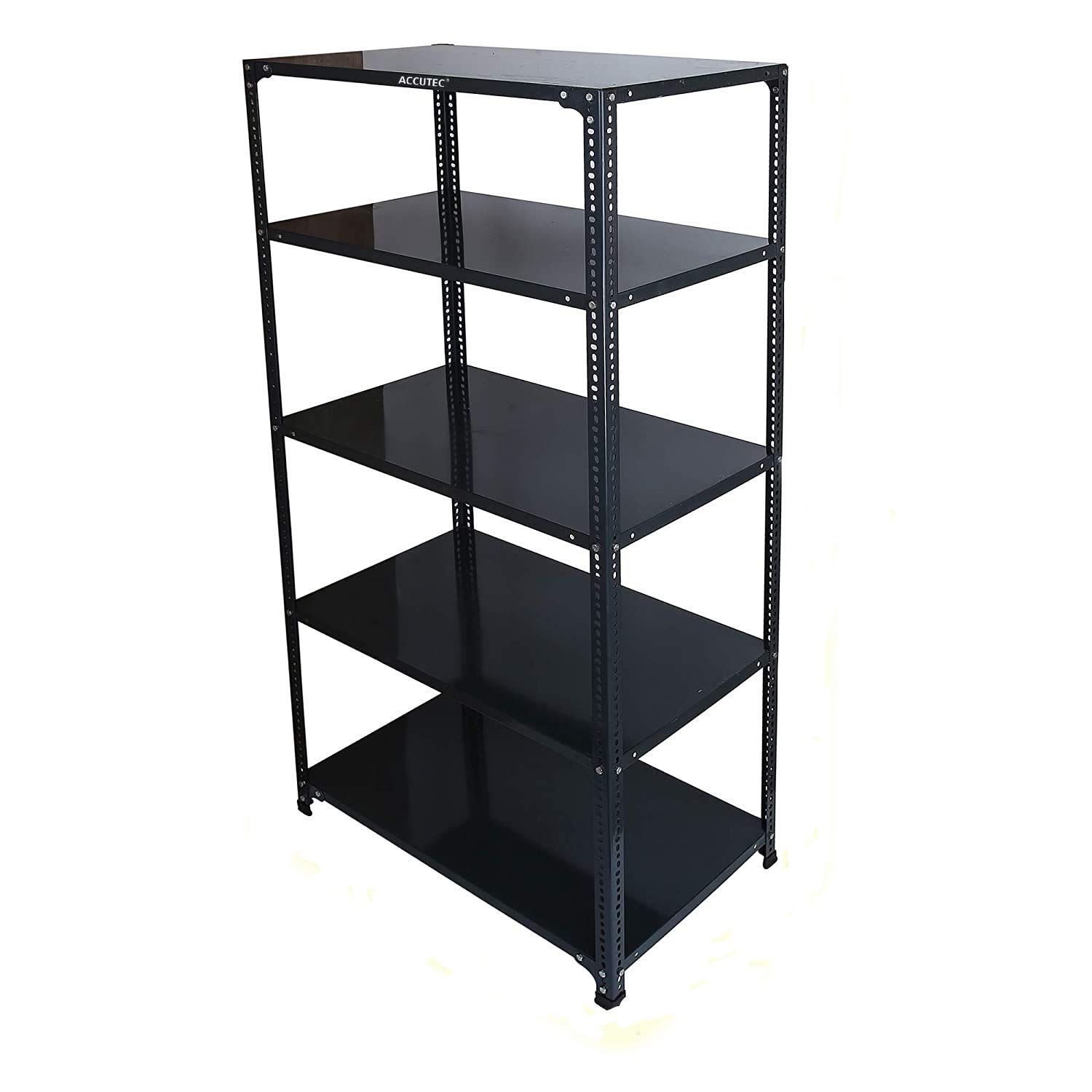 ACCUTEC Mild steel 5 Shelf Multi use Storage Rack, 72 x 36 x 12 Inch ...