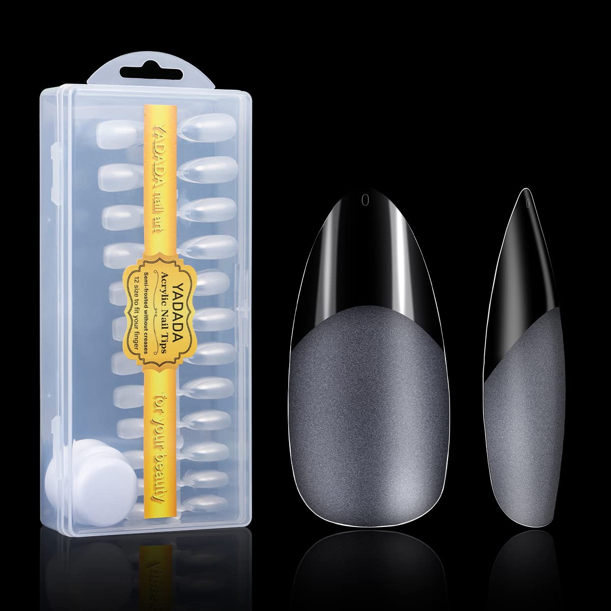 Amazon.com: YADADA Soft Gel Full Cover Acrylic Nail Tips Kit for Soak ...