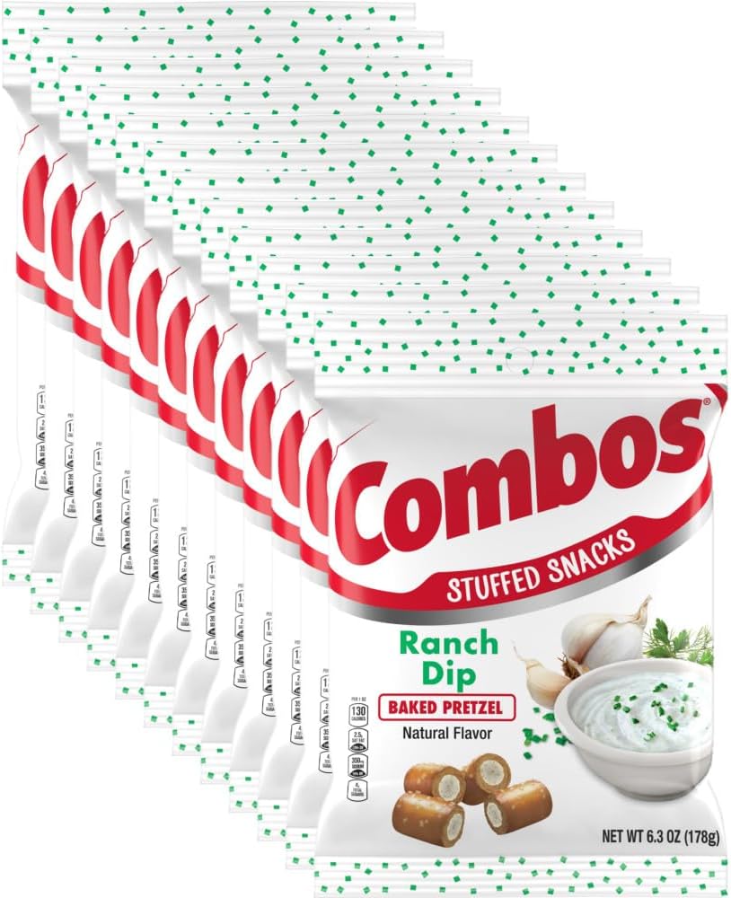 Amazon.com : COMBOS Cheese Snacks - Ranch Dip and Crackers Snack Packs ...