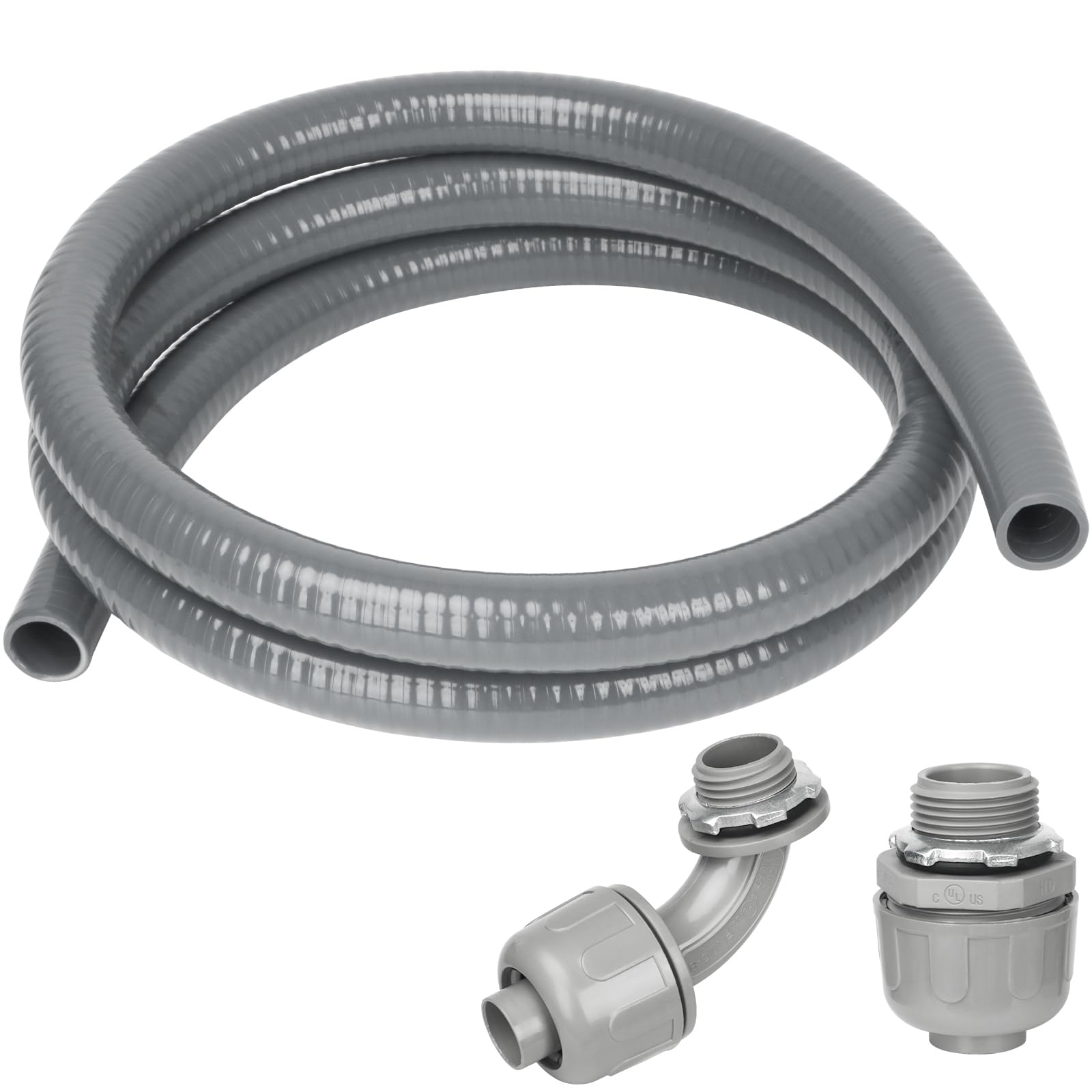 Buy HOXHA 3/4 Inch 6 Ft Electrical Conduit Kit Flexible PVC Non ...