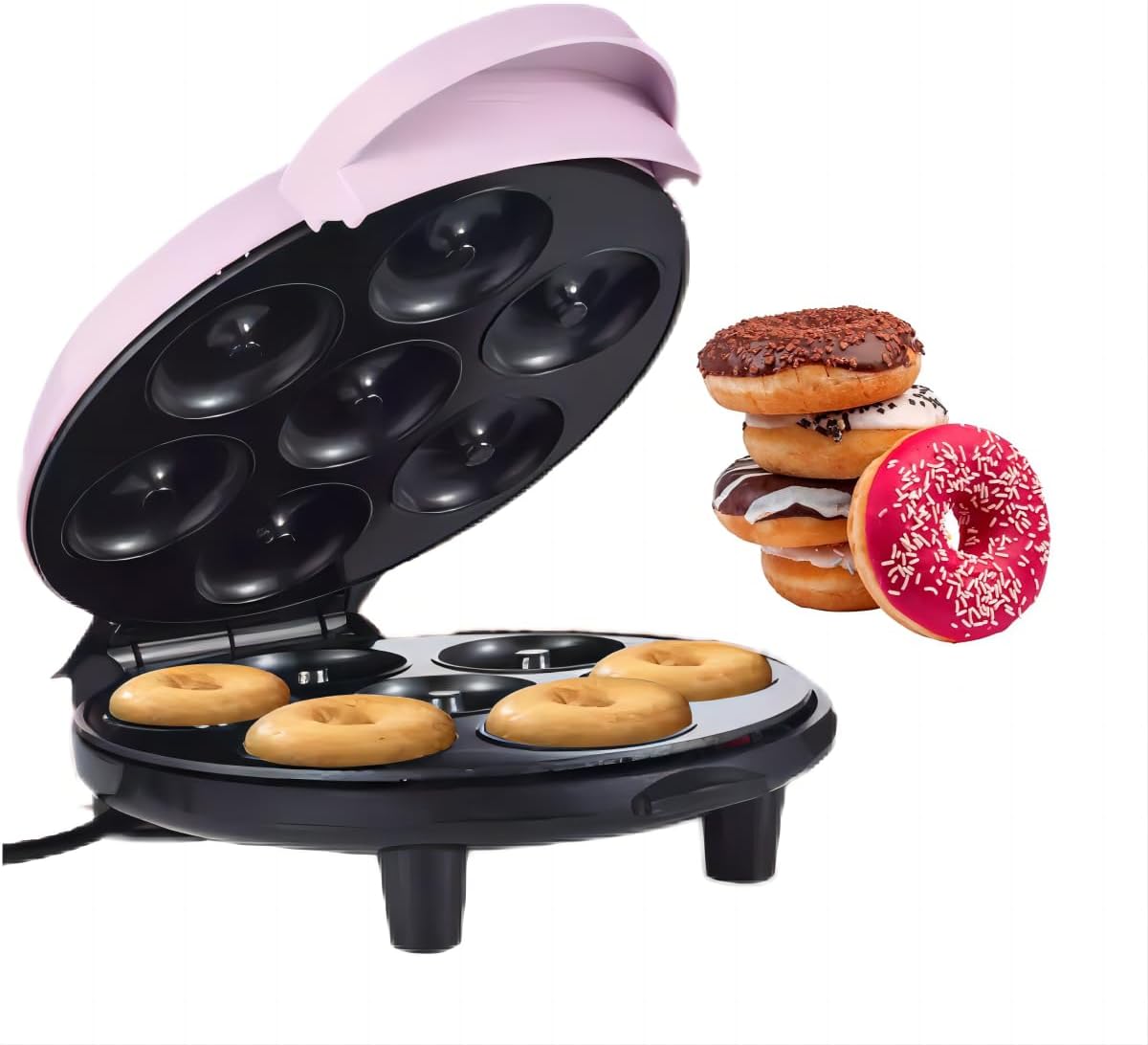 Amazon.com: Courant Mini Donut Maker Machine for Holiday, Kid-Friendly ...