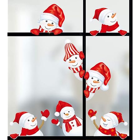 Amazon.com: Maydahui Snowman Face Stickers (Set of 60 Pieces) Christmas ...