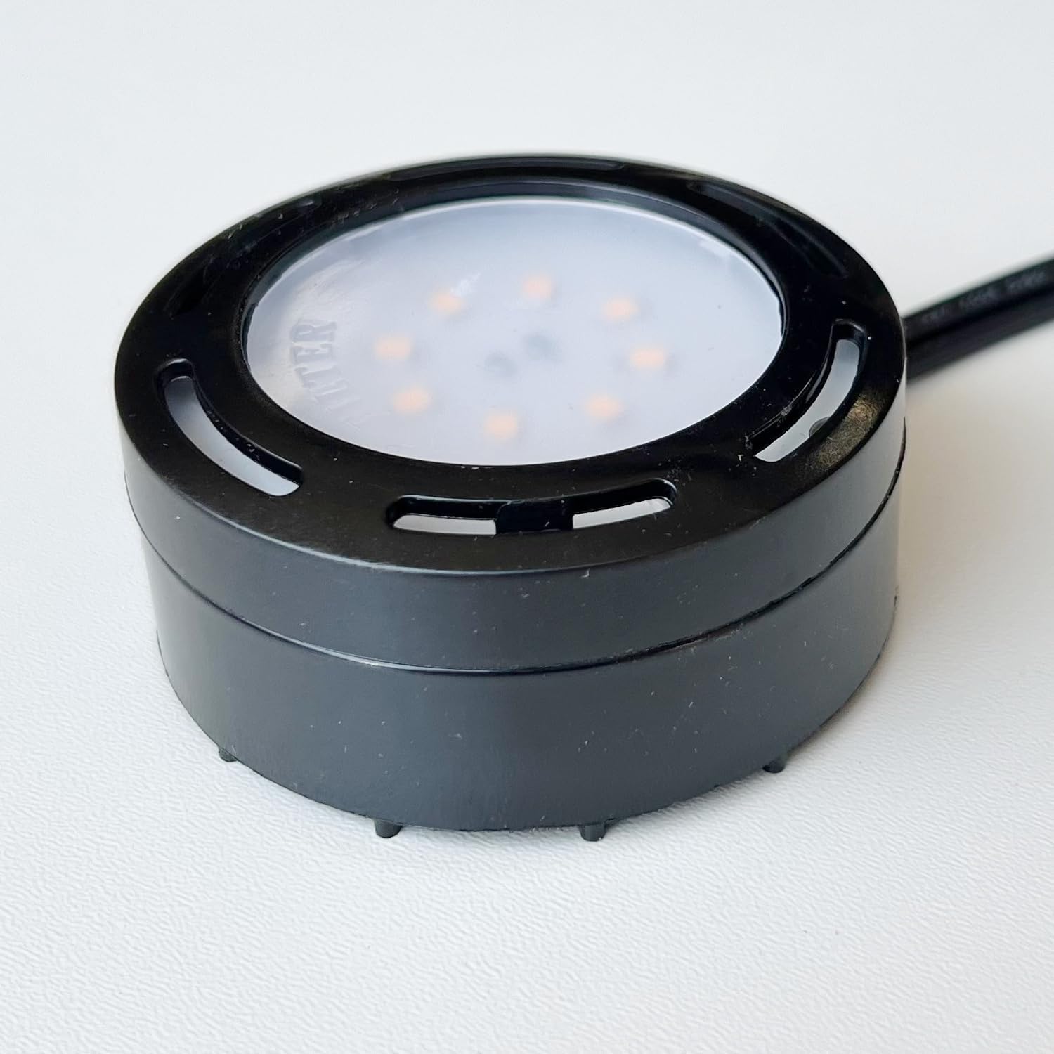 Generic Under Counter Puck Light 120V 4W LED Plug-in (Single) Black ...