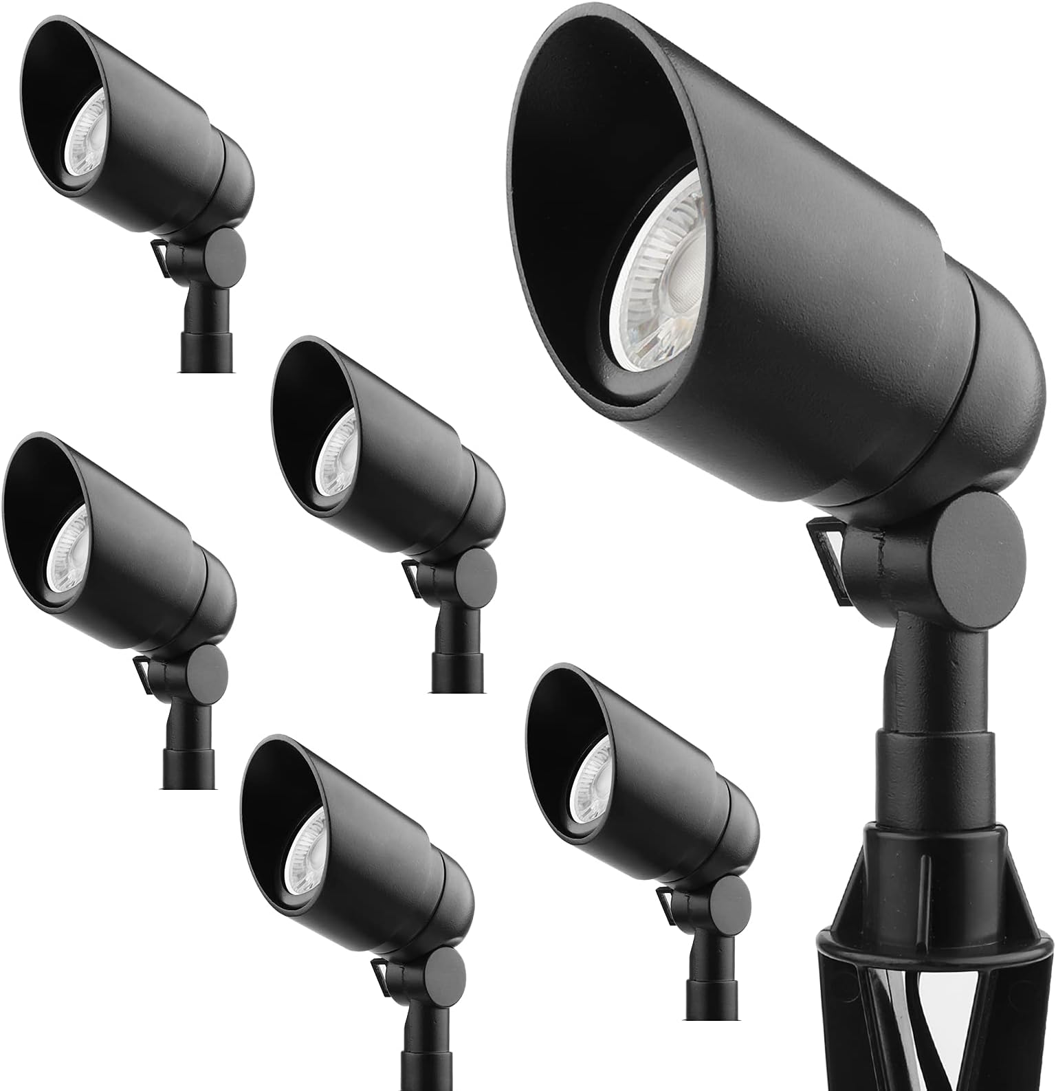 LASDISE Landscape Lighting 12V 5W LED Landscape Spotlight Cast-Aluminum ...