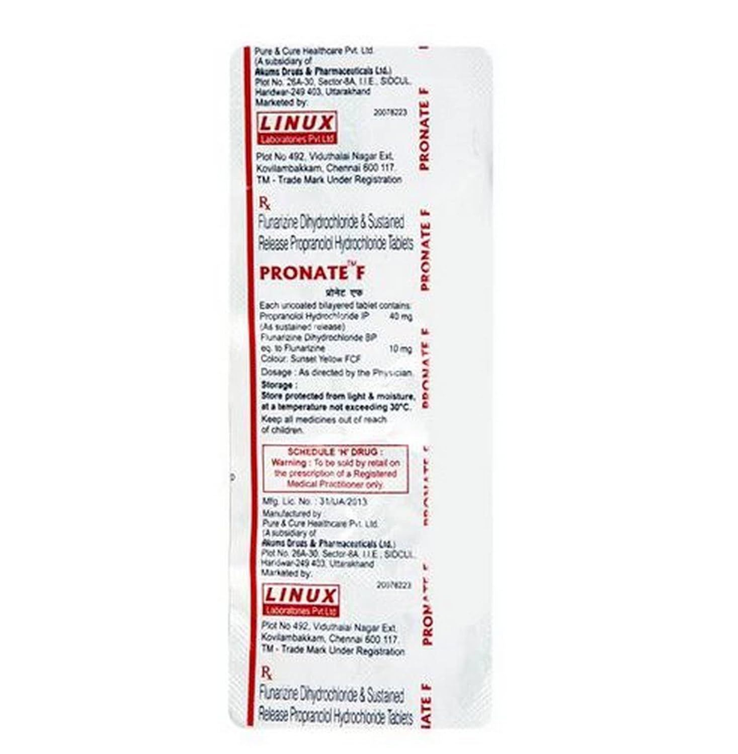 PRONATE F - Strip of 10 Tablets : Amazon.in: Health & Personal Care