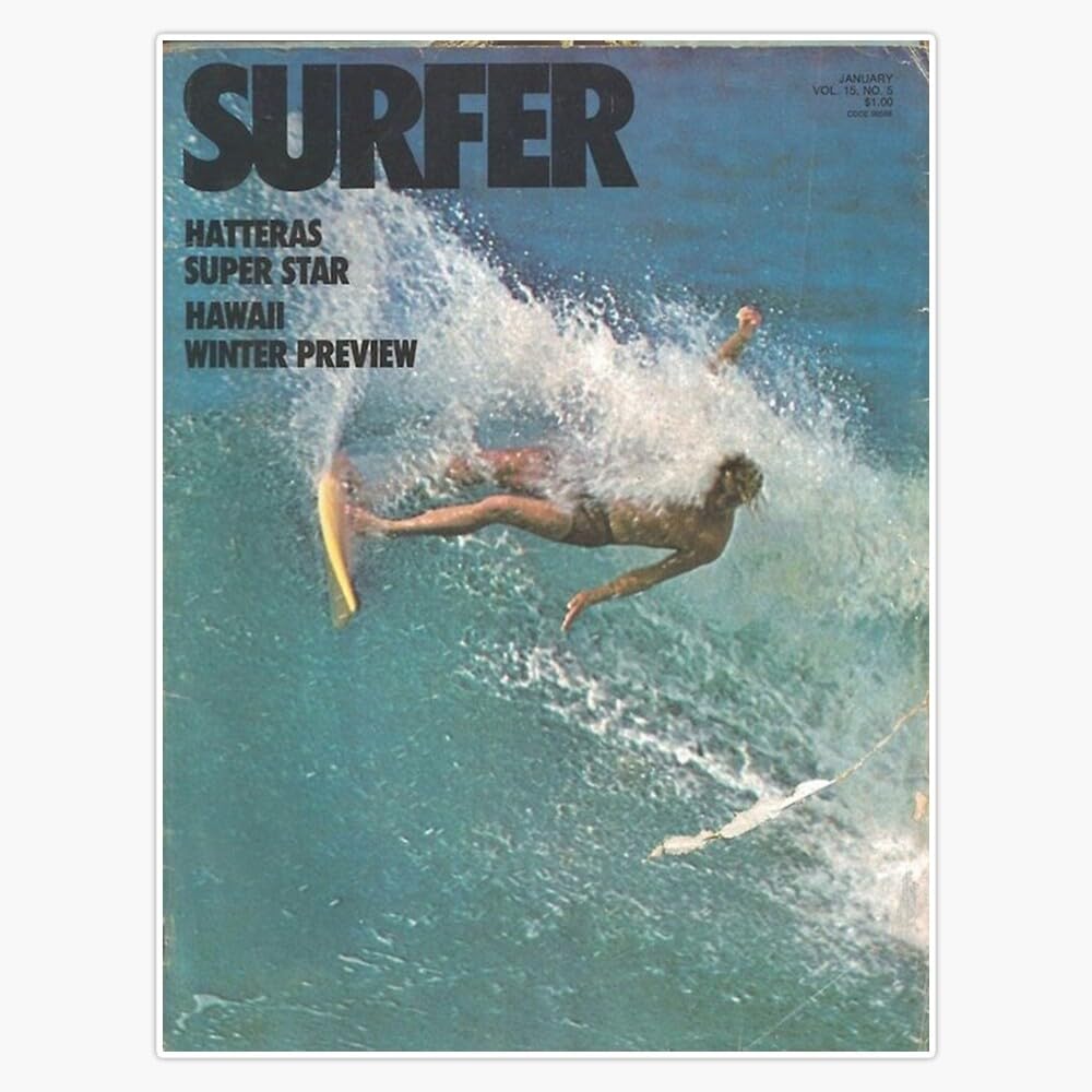 Amazon.com - Surf Magazine Vintage Poster Vinyl Sticker Waterproof ...