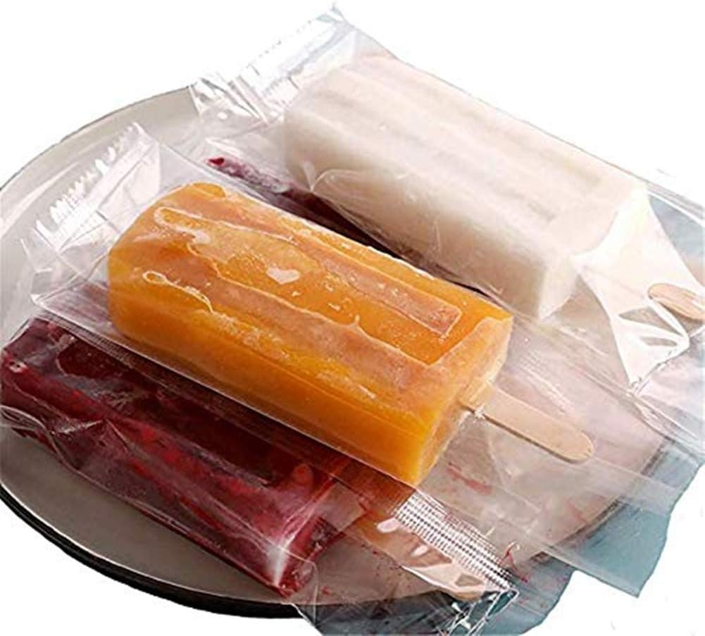 Amazon.com: Ice Popsicles Bags Thick Frozen Pops Ice Cream Plastic ...