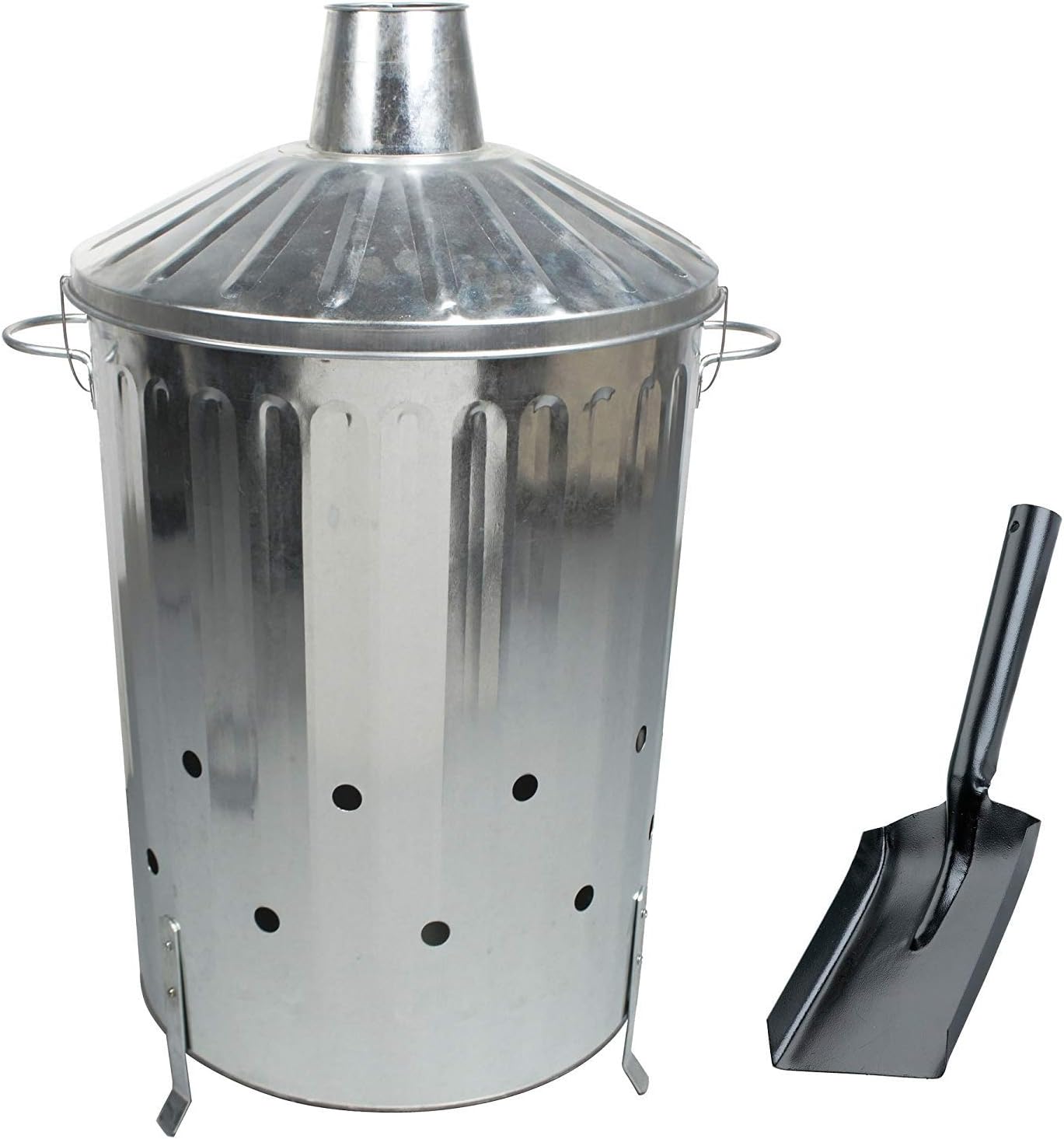 Abaseen 90 LITRE GALVANIZED INCINERATOR - FIRE - BURNER - DUSTBIN ...