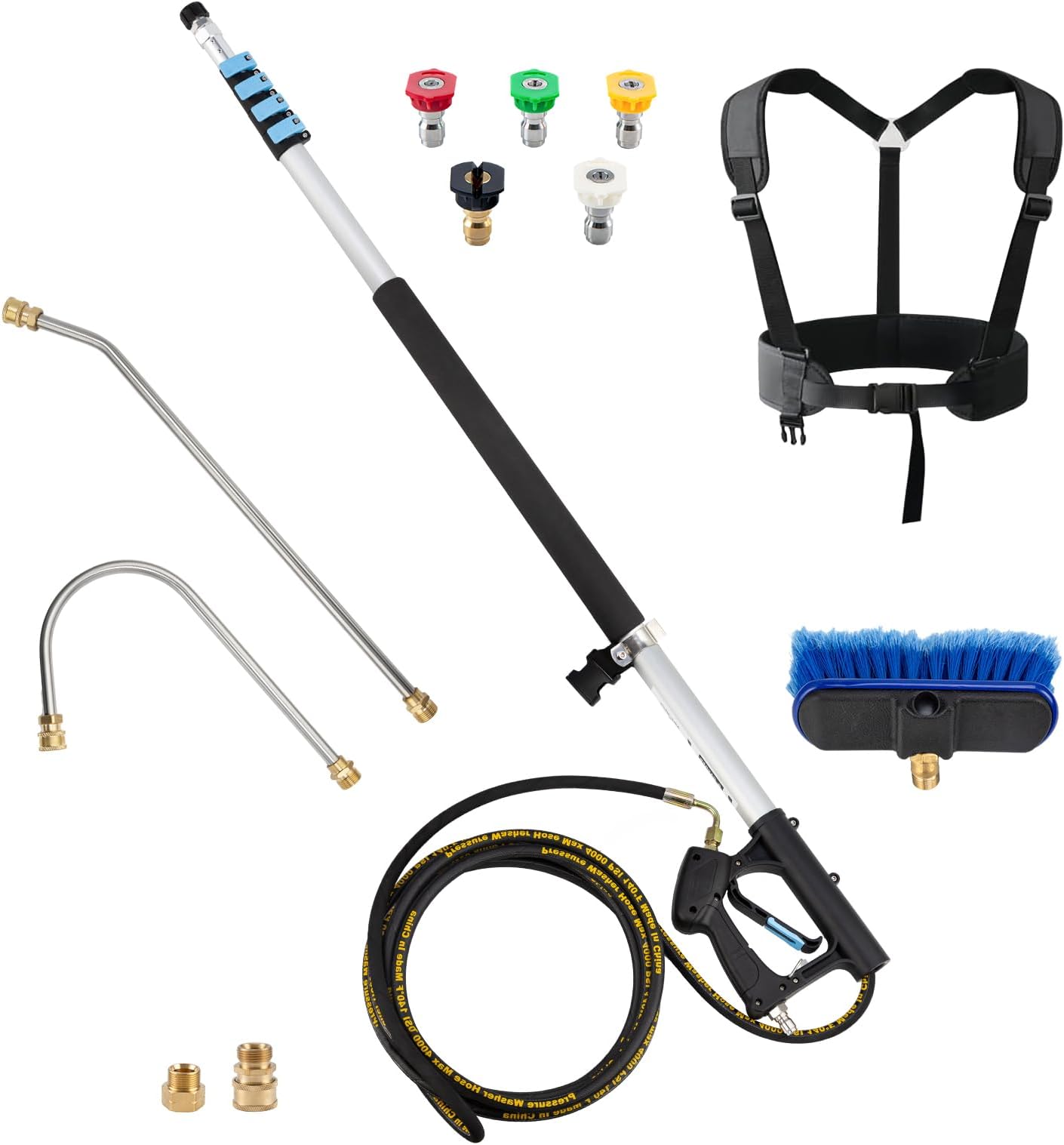 Amazon.com: Buyplus 16FT Telescopic Gutter Cleaning Wand with Hose ...