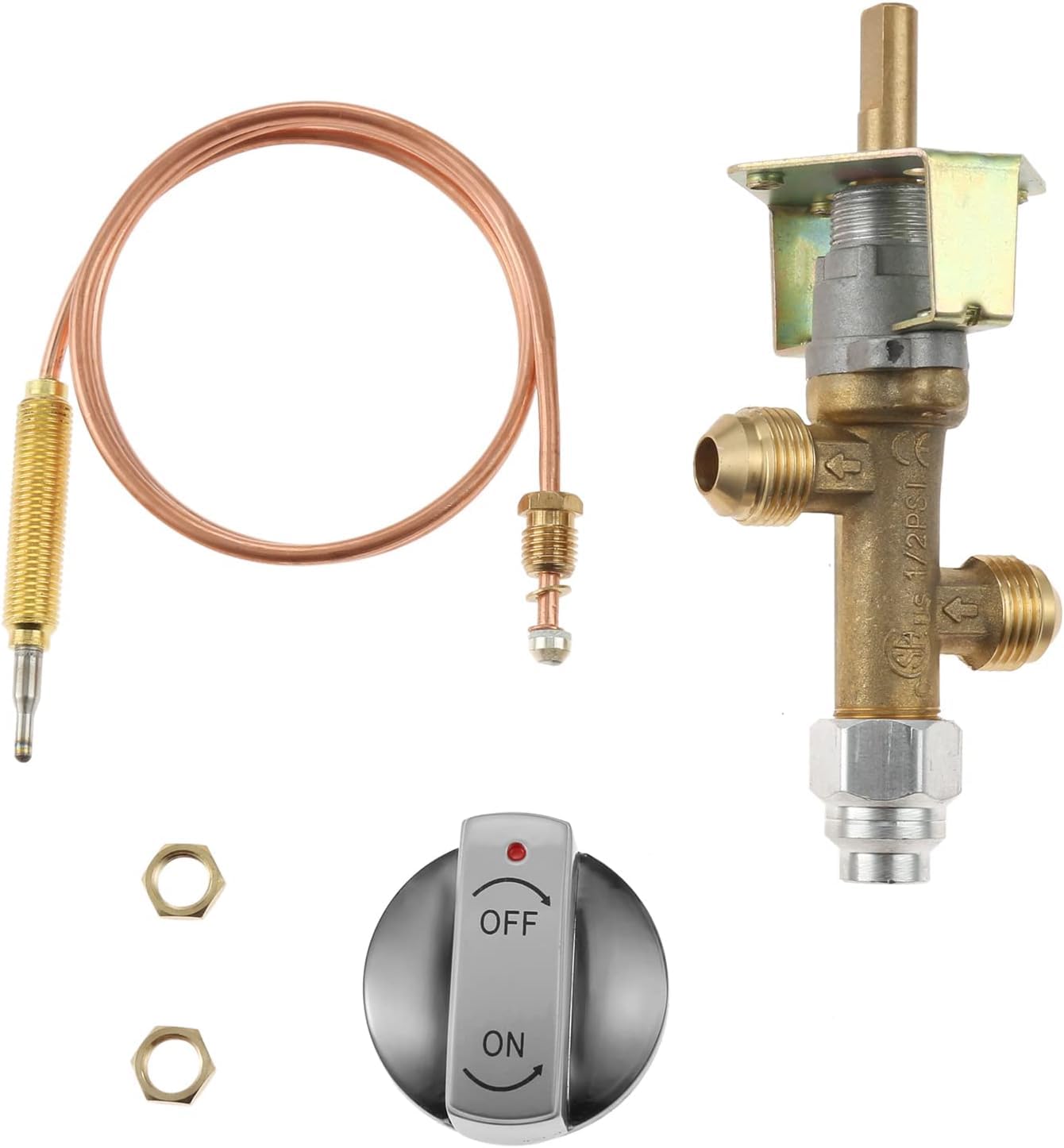 gohantee LPG Safety Control Valve Kit, Low Pressure Propane Flame ...