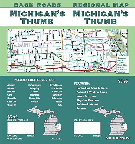 Thumb Michigan Regional Map: GM Johnson: 9781770680098: Amazon.com: Books
