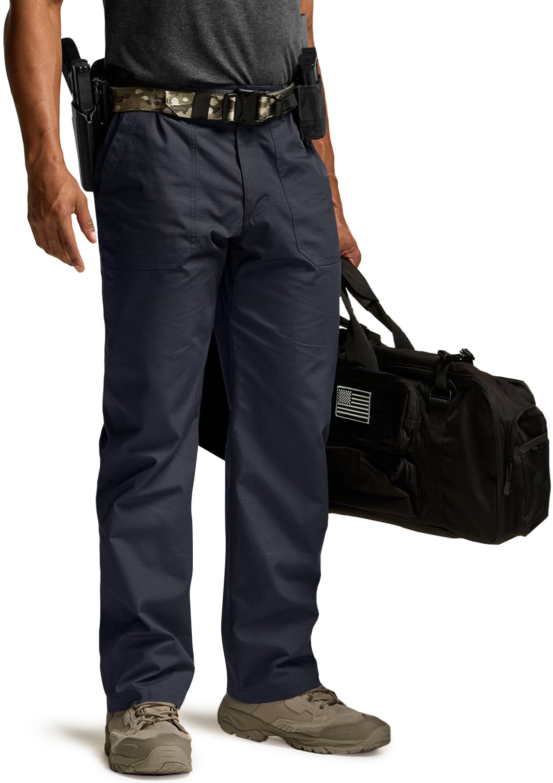Snapklik.com : Mens Ripstop Work Pants, Water Resistant Tactical Pants ...