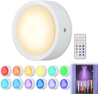 Amazon.com: Apipi Magnetic Locker Light - Remote Control LED Puck Light ...