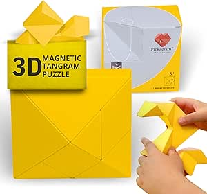 Amazon.com: Pickagram Tangrams for Kids Ages 8-12 & Adults 3D Magnetic ...