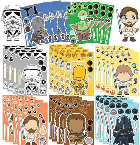 Amazon.com: KCASKEY 36PCS Party Favors,Make a Face Sticker Sheets,Make ...