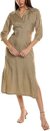 Equipment Women's Louise Dress in Buff Multi at Amazon Women’s Clothing ...