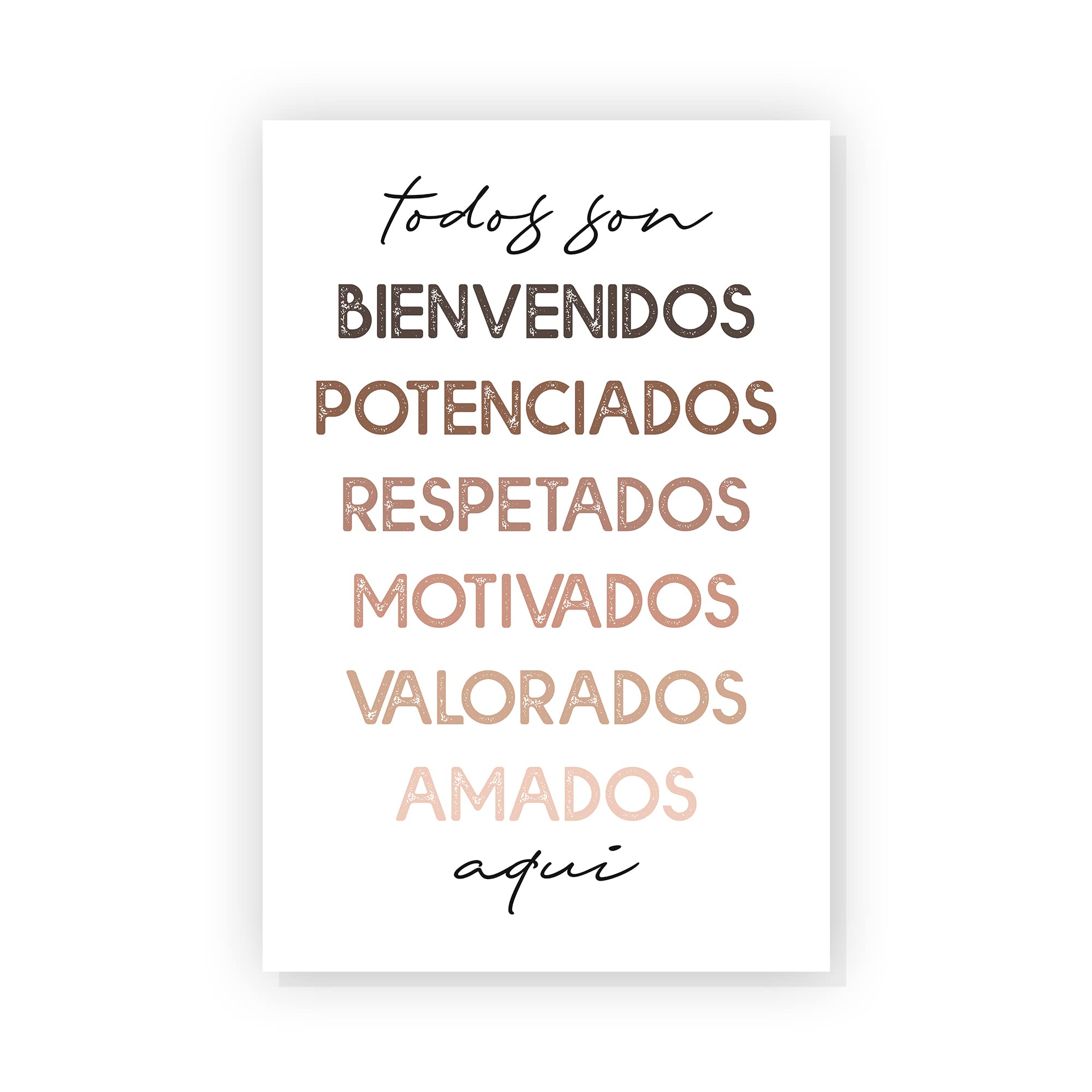 Buy Todos Son Bienvenidos Respetado Amado Spanish Classroom Decor ...