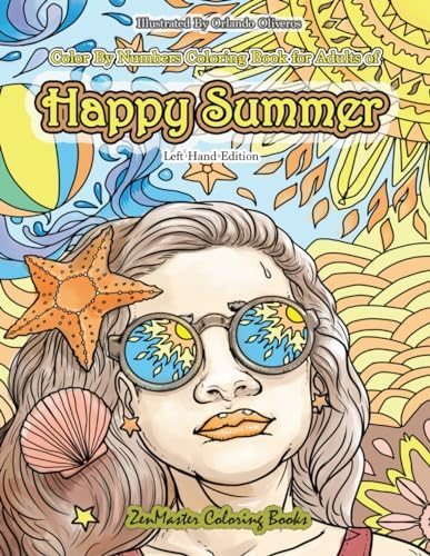 Amazon.com: Happy Summer Color By Numbers Coloring Book for Adults Left ...