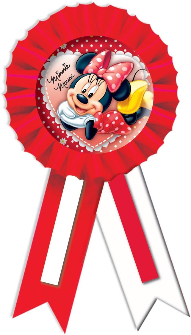 Disney Junior 995239 Red Disney Minnie Mouse Award Ribbons 15.2cm-6 Pcs ...