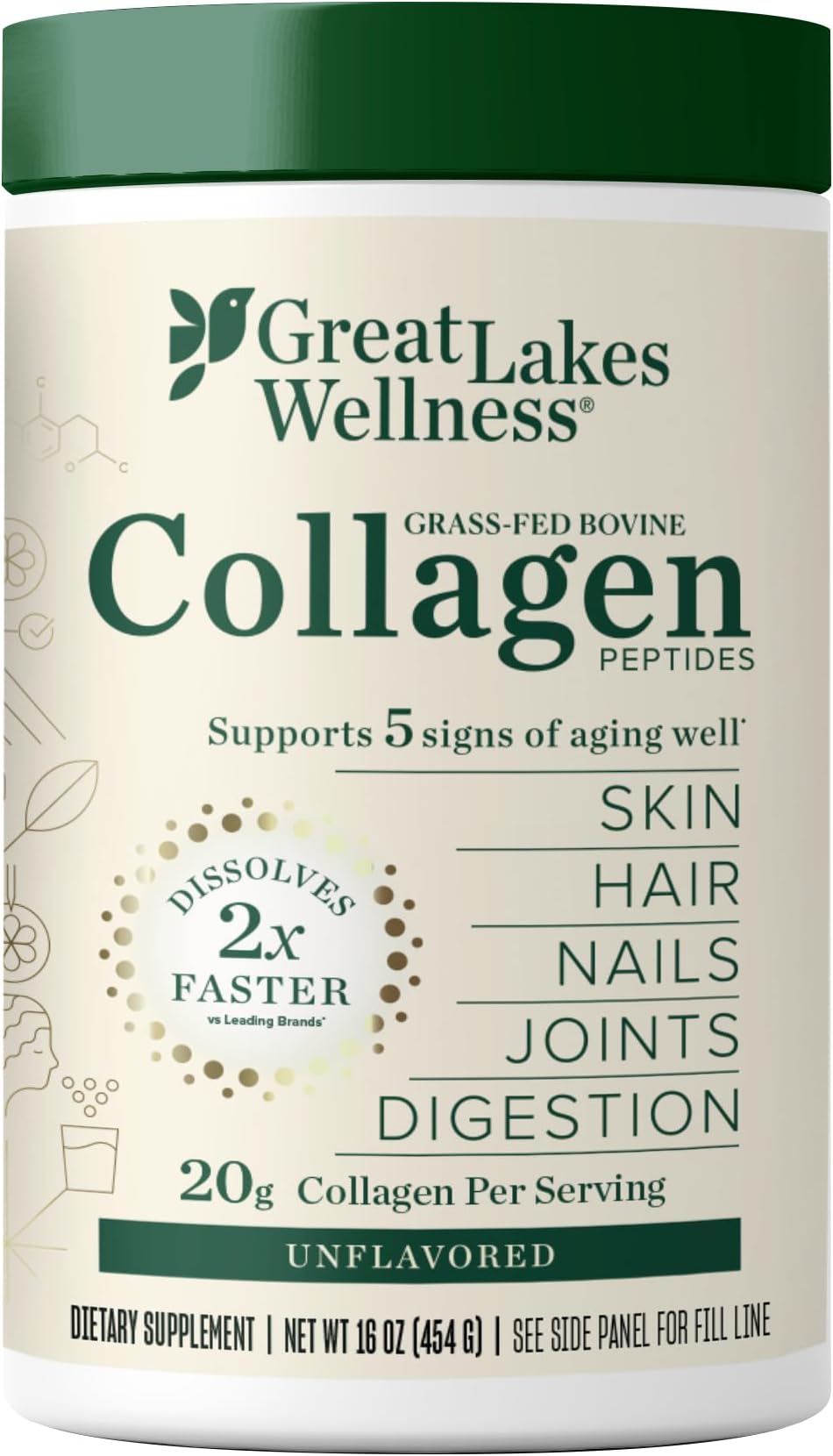 Amazon.com: Great Lakes Wellness Collagen Peptides Powder for Skin ...