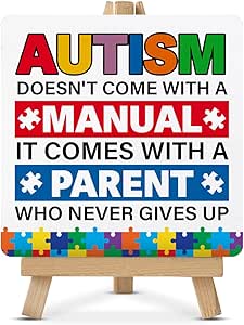 Amazon.com: Autism Awareness Desk Decor Autism Doesn't Come with a ...
