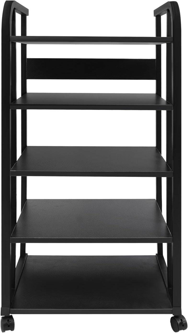 Amazon.com: 5-Tier AV Media Stand Audio Rack Tower with 4 Lockable ...