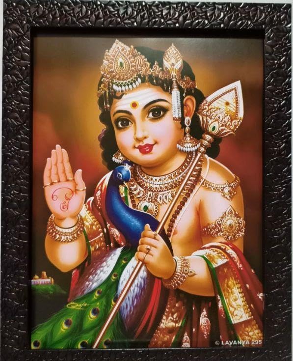 Hindu God Lord Murugan Karthikeya With Mayil Vaaganam Om muruga With ...