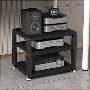 Amazon.com: 3/4 Tier Desktop Audio Video Component Rack Turntable Media ...