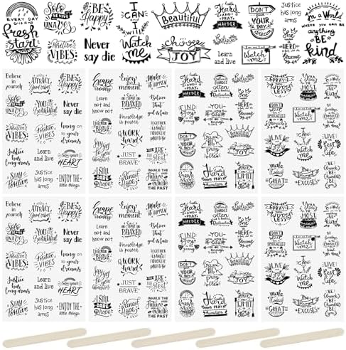 2 Sheets Rub-on Vintage Inspirational Words Stickers for Journaling 8. ...