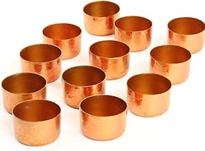 Amazon.com: Koyal Wholesale Metal Tealight Candle Holder Cups, Rose ...