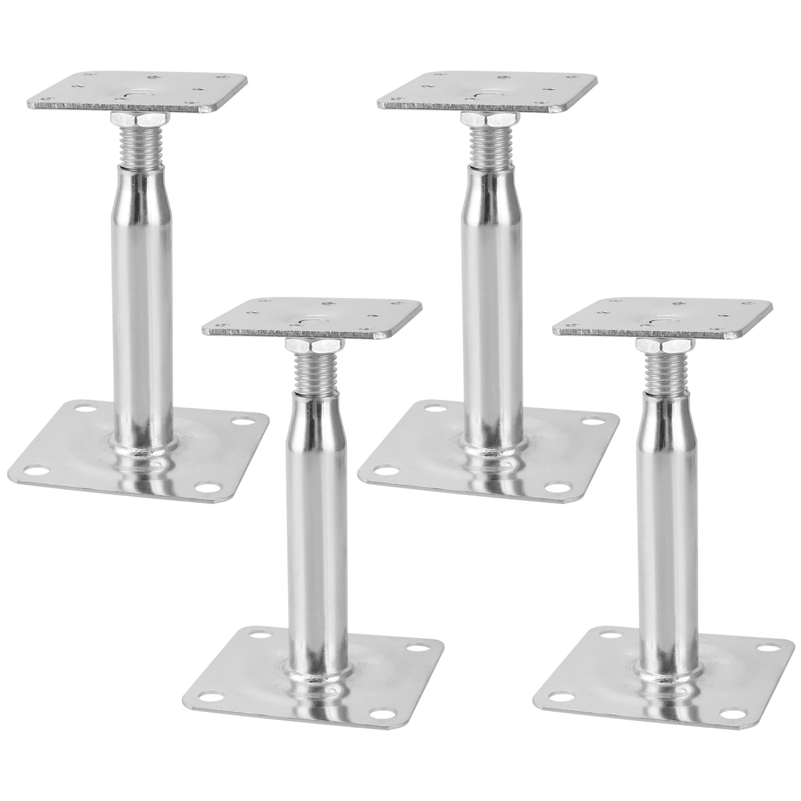 UNGFEI 4 PCS 130-180mm Galvanised Height Adjustable Elevated Post Base ...